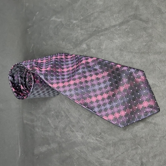 Murano | Accessories | Murano Purple Striped Silk Tie | Poshmark